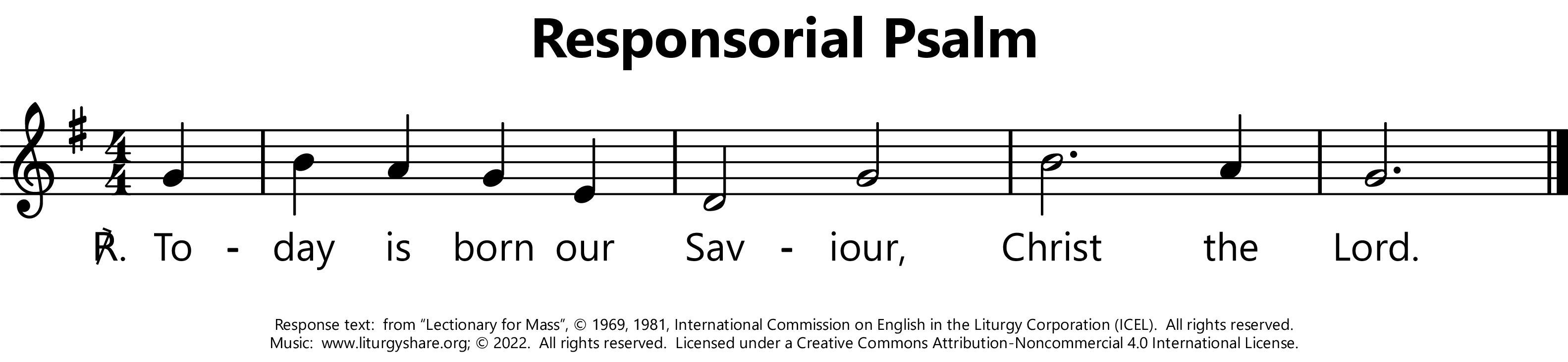 The Nativity of the Lord: Responsorial Psalm, Night Mass